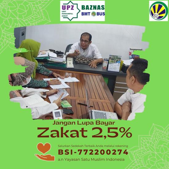 ZAKAT PROFESI, APAPUN PROFESIMU ZAKATNYA TETAP 2.5 PERSEN - Baitul Maal BMT BUS